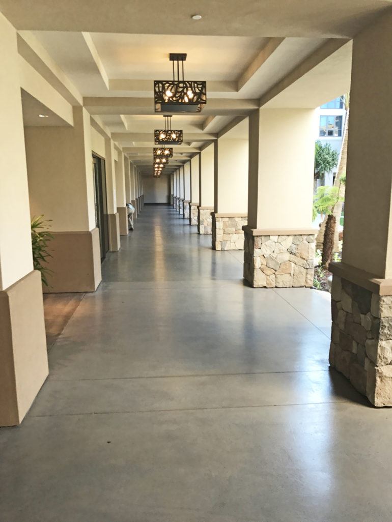 Concrete Water-Based Stain Matches Hawaii Resort Tile - Westcoat