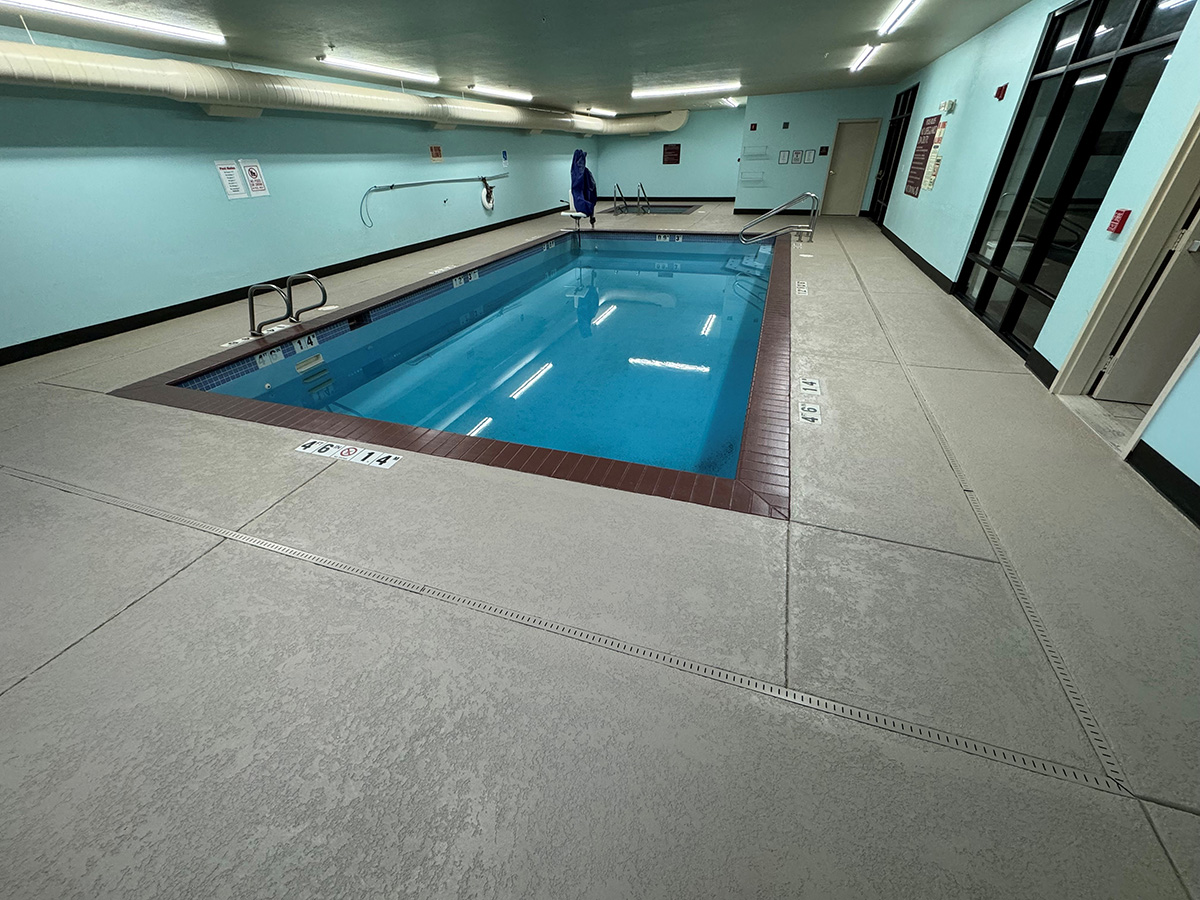 Evergreen Resurfaces Inn-door Pool Deck - Westcoat